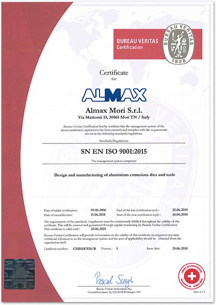 Proud to be Italian | Almax Mori | The Best Aluminium Extrusion Die